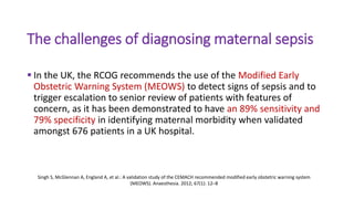 Clinical Features & Diagnosis of Maternal Sepsis | PPTX