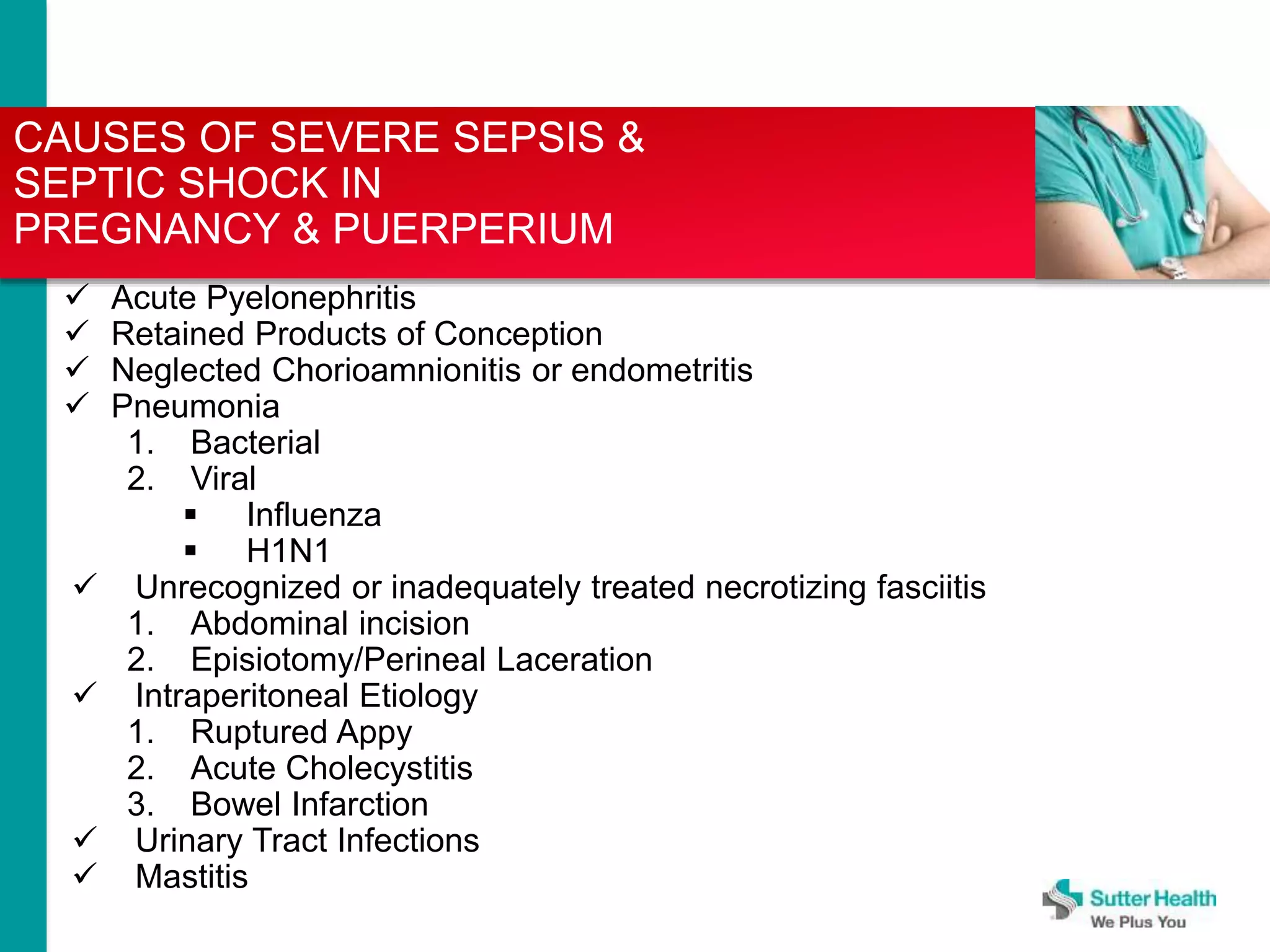 Maternal Sepsis June 2 2016 | PPTX