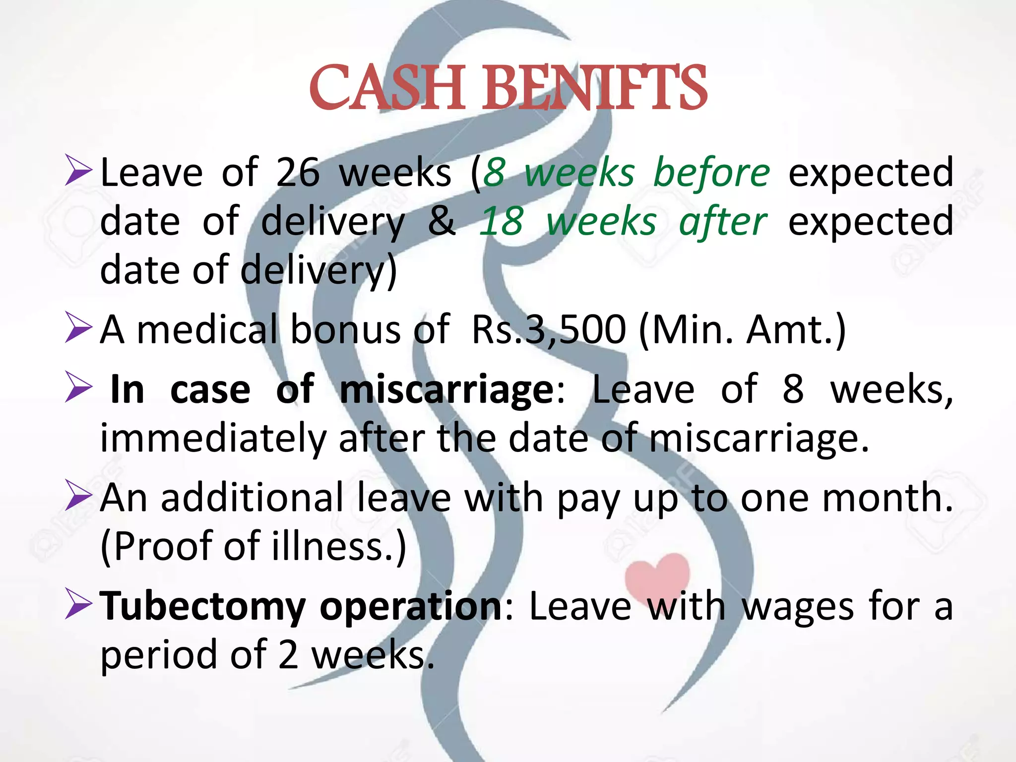 Maternity benefit act | PPT