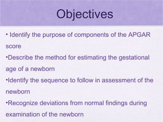 Newborn Health Assessment | PPT