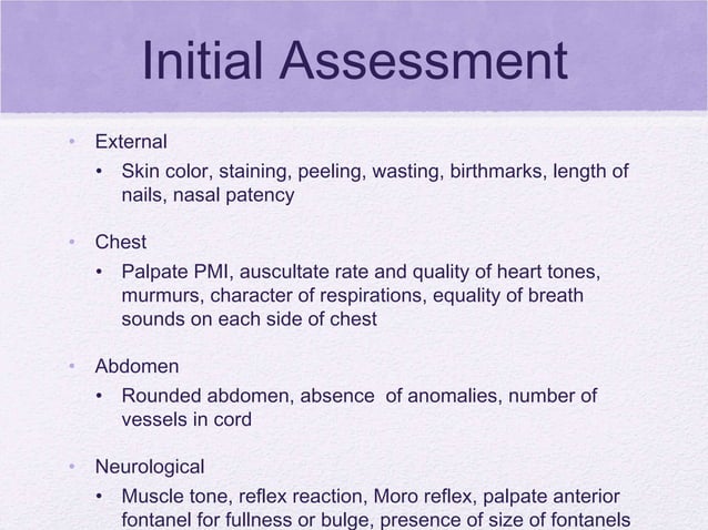 Newborn Health Assessment | PPT