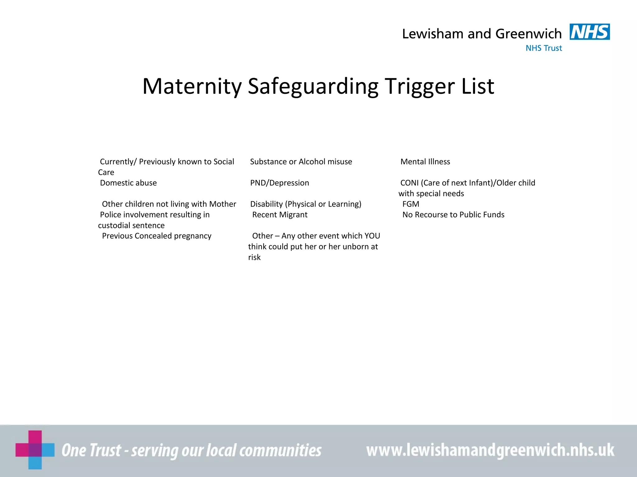 Safeguarding in Maternity Services | PPT