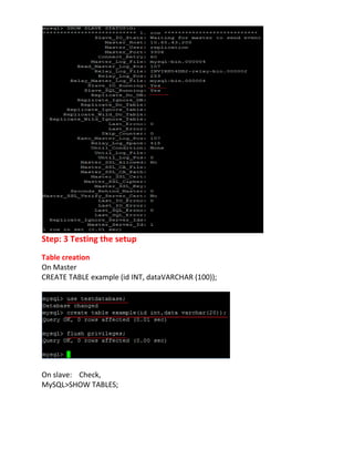 Mater,slave on mysql | DOCX