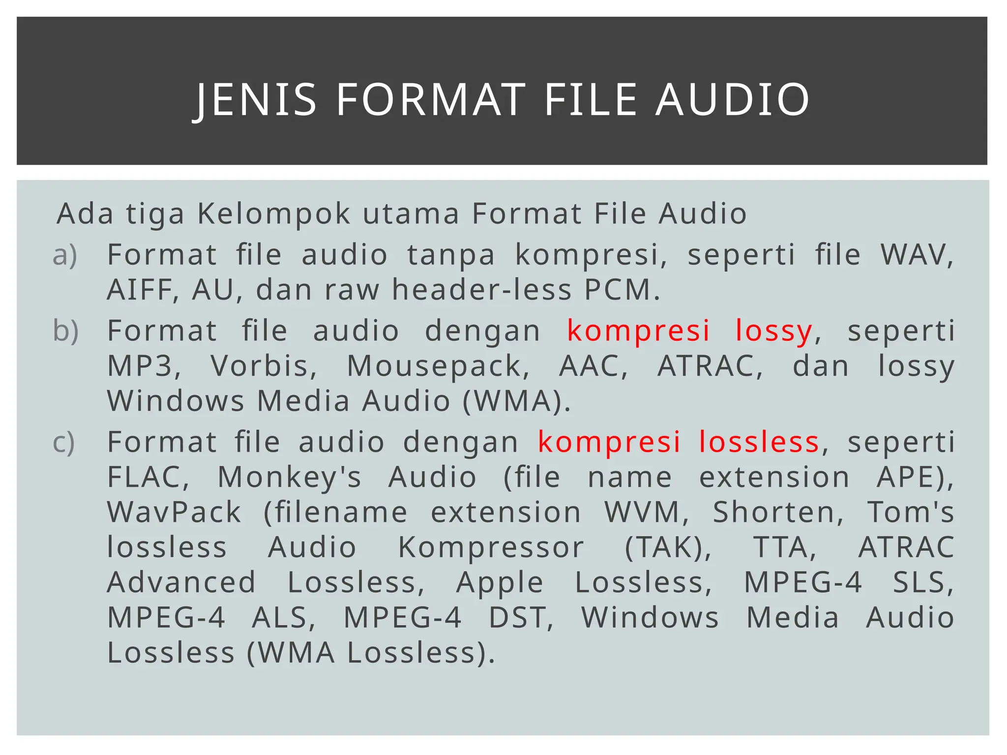 MATERI AJAR AUDIO MULTIMEDIA KELAS XII MM | PPTX