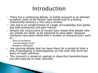 Mate selection | PPTX