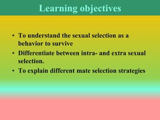 Mate selection (Mating systems) | PDF