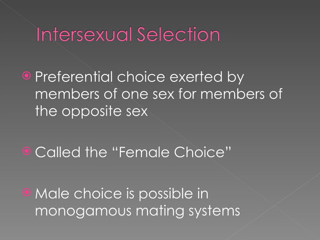 Mate Selection And Attraction Power Point | PPT | Genetics | Science