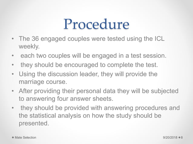 Mate selection Process a research Timeline | PPTX | Dating | Family and ...