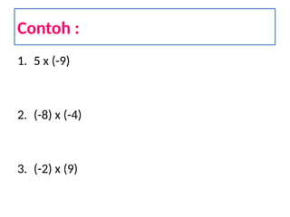 Nota Matematik Tingkatan 1 Bab 1 :Integer (Bahagian 2) | PPTX