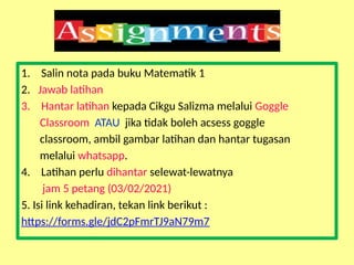 Matematik Tingkatan 1 : Bab 1 Integer (Bahagian 3) | PPTX