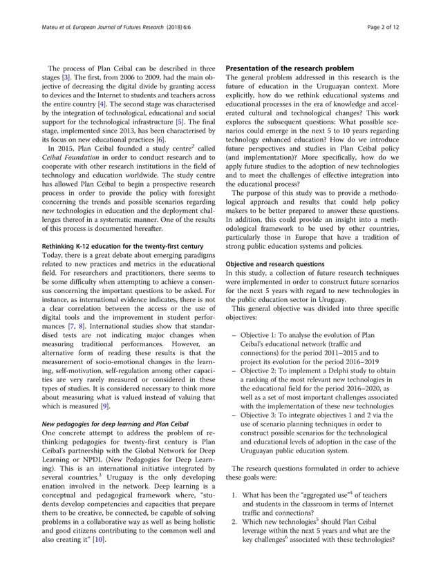 Plan Ceibal 2020: future scenarios for technology and education—the ...