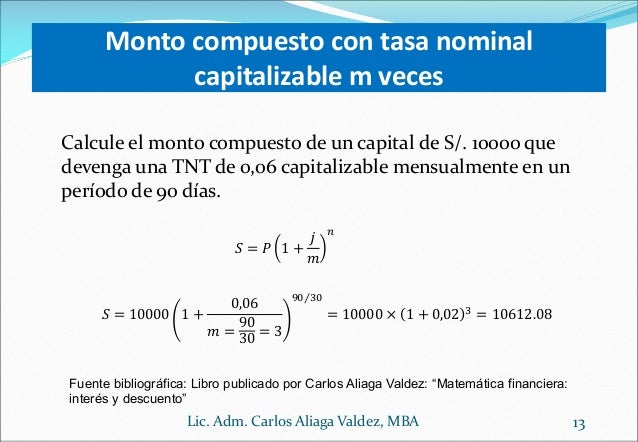 Matemática Financiera semana 2 monto e interés compuesto CAV