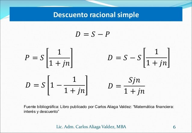 Matemática financiera semana 3 descuento racional simple y compuesto