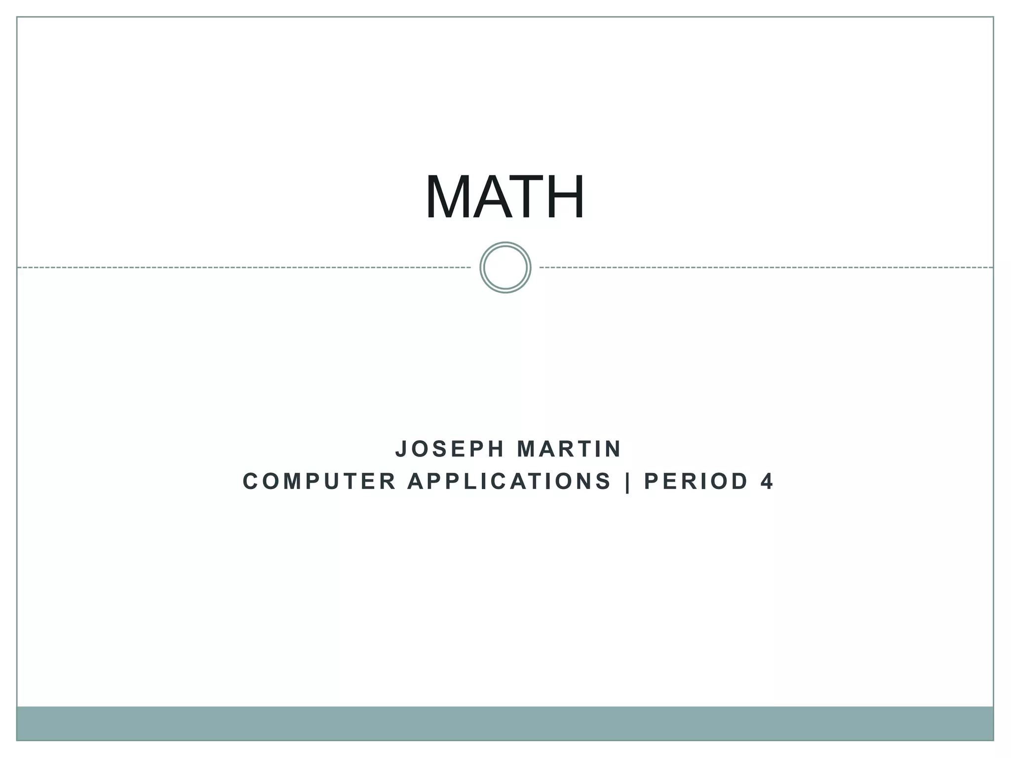 Math | PPT