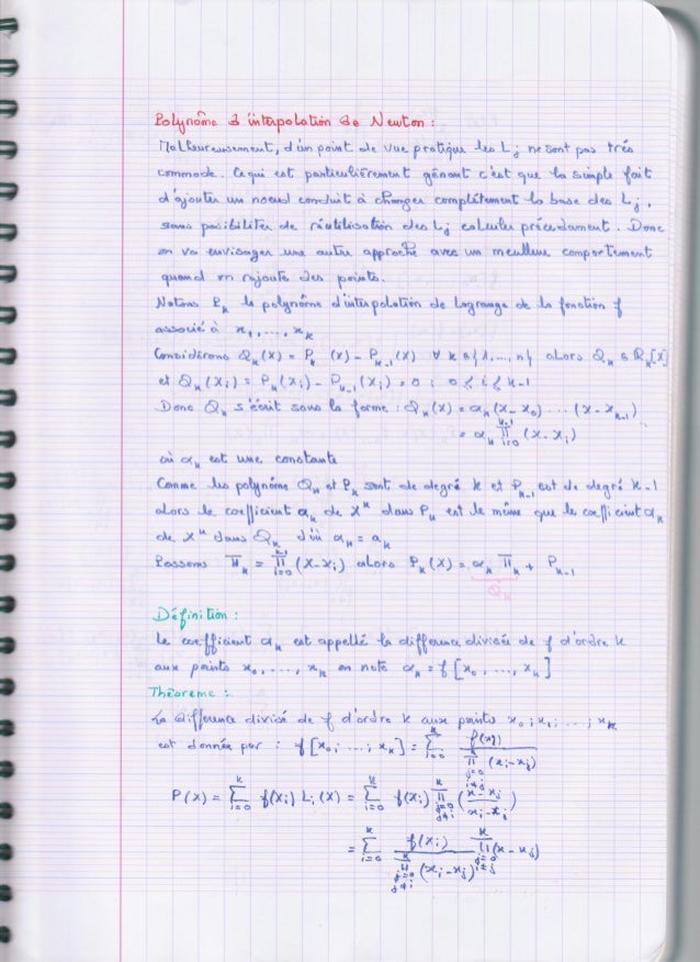 Math Analyse numérique