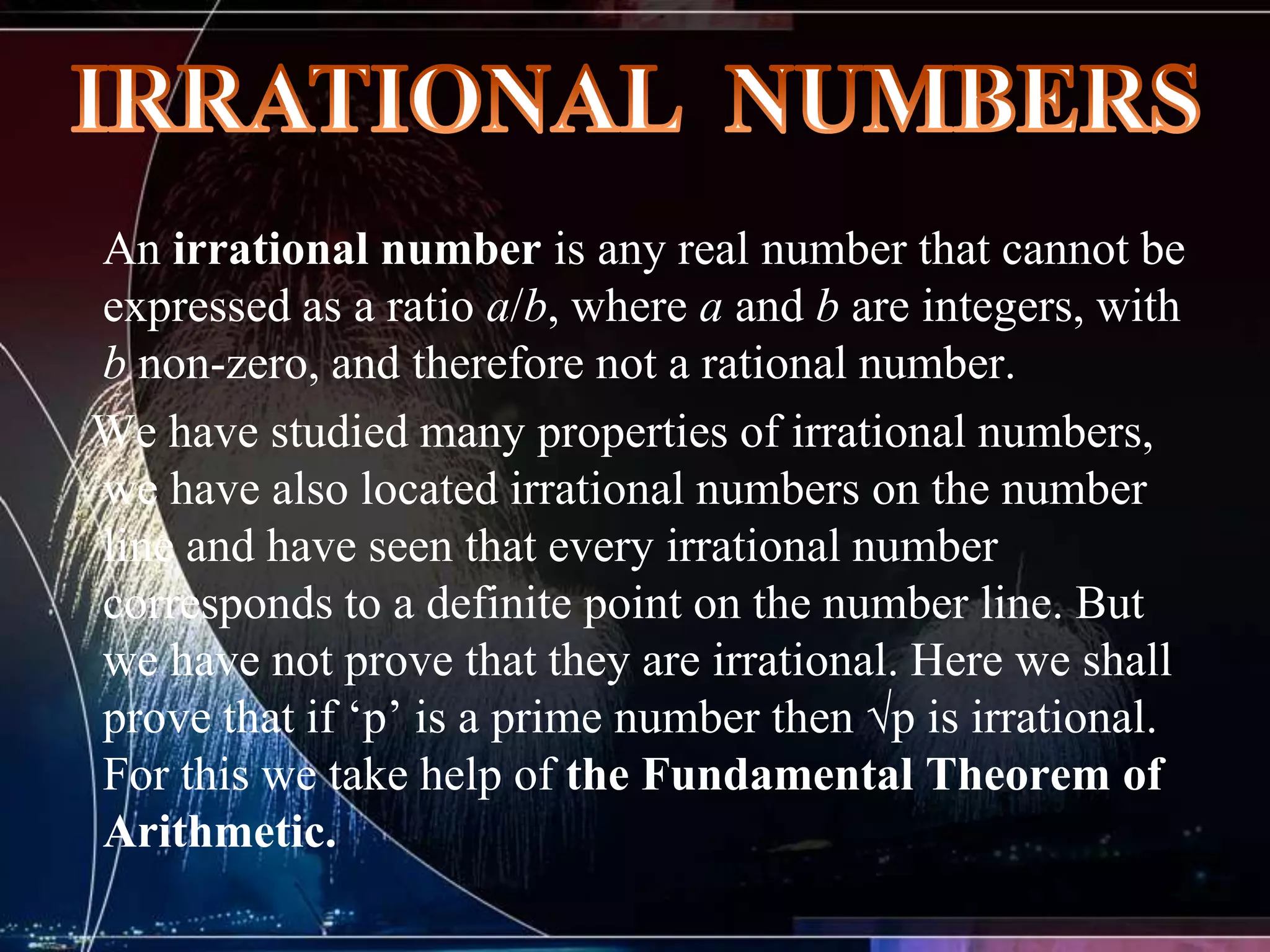 Irrational numbers | PPTX