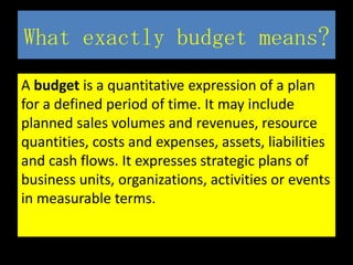 budgets of India,china and USA | PPTX