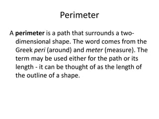 Perimeter And Circumference | PPT