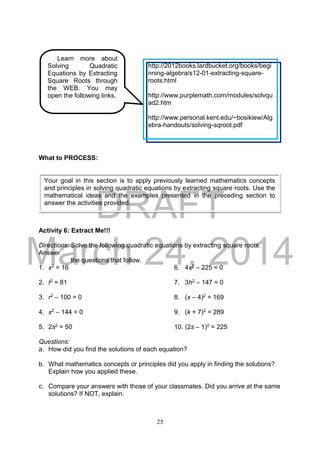 K TO 12 GRADE 9 LEARNER’S MATERIAL IN MATHEMATICS | PDF