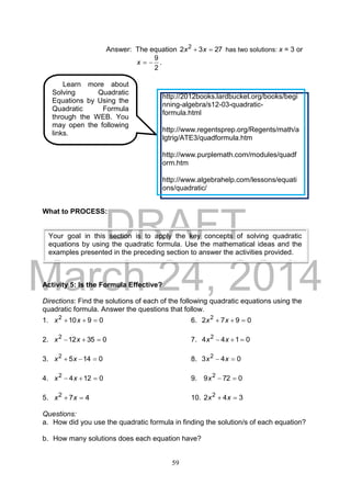 K TO 12 GRADE 9 LEARNER’S MATERIAL IN MATHEMATICS | PDF