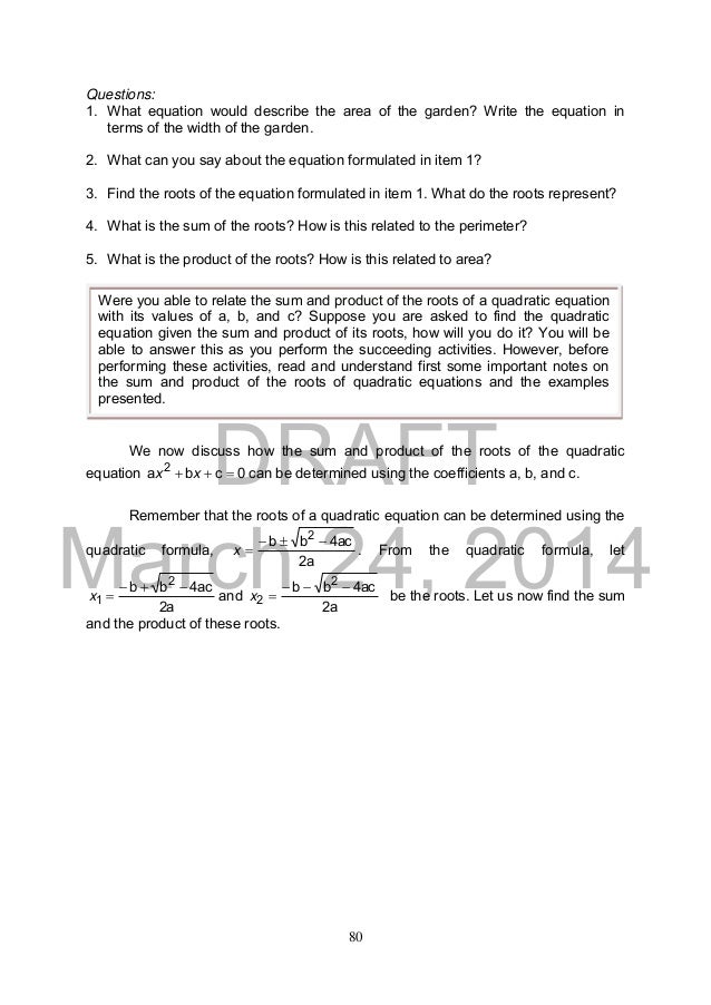 K TO 12 GRADE 9 LEARNER’S MATERIAL IN MATHEMATICS