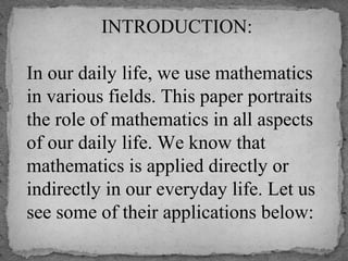 math in daily life | PPT