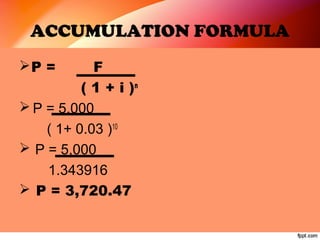 Accumulation of Money | PPT | Stocks and Bonds | Personal Investing