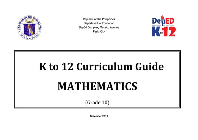 Math 10 Curriculum Guide | PDF | Primary Education | Education