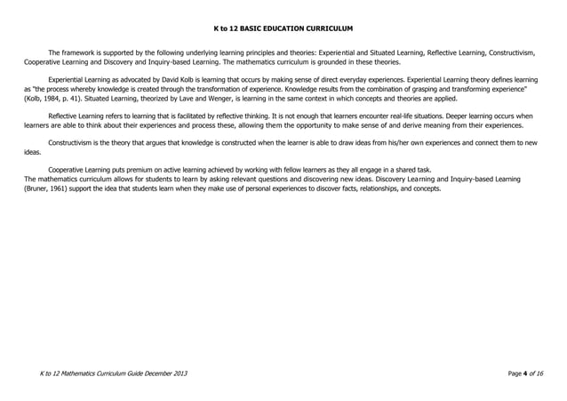 Math 10 Curriculum Guide | PDF | Primary Education | Education