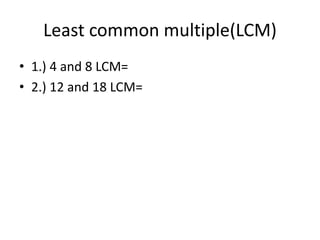 Math.6 chapter 3 factors | PPTX