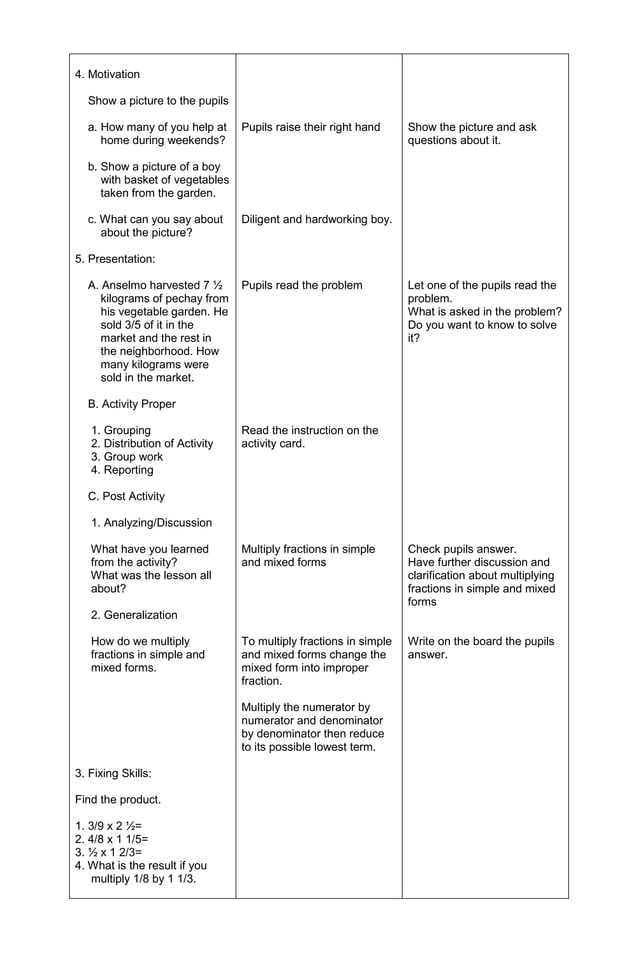 DETAILED LESSON PLAN (MATH 6) | PDF