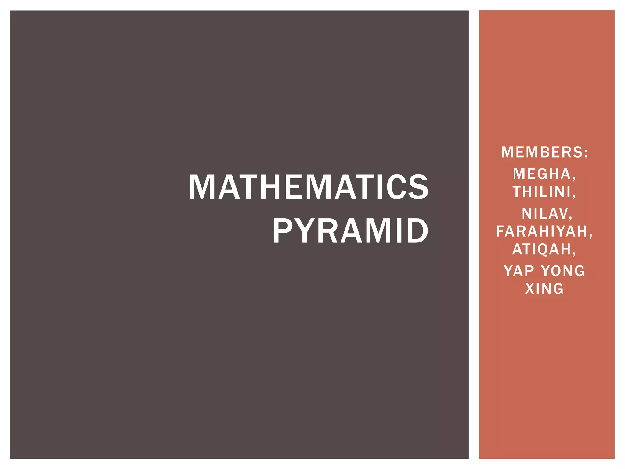 Math PYRAMIDS | PPTX