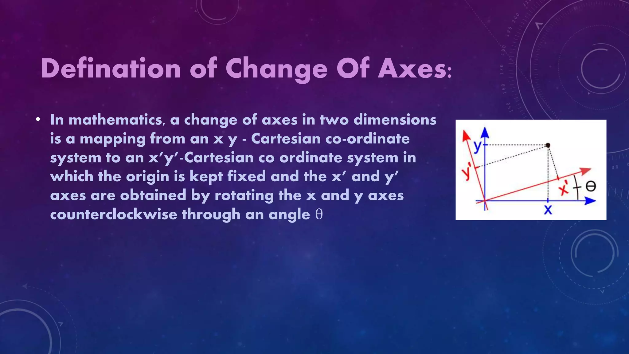 Transformation of axes | PPTX