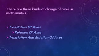Transformation of axes | PPTX