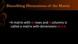 Linear Algebra and Matrix and its various concept | PPT