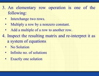 Gauss Elimination & Gauss Jordan Methods in Numerical & Statistical ...