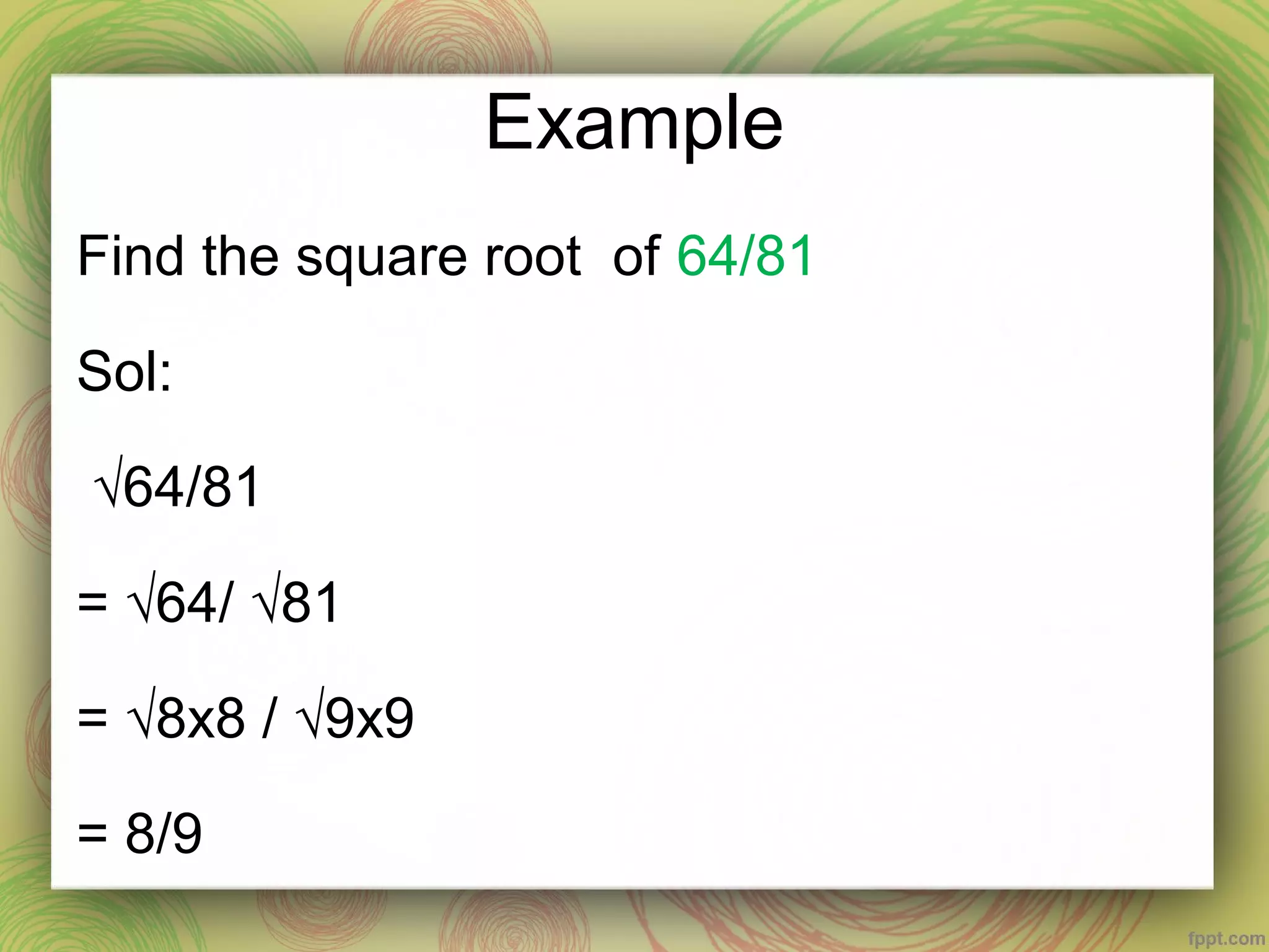 Square root in mathematics | PPT