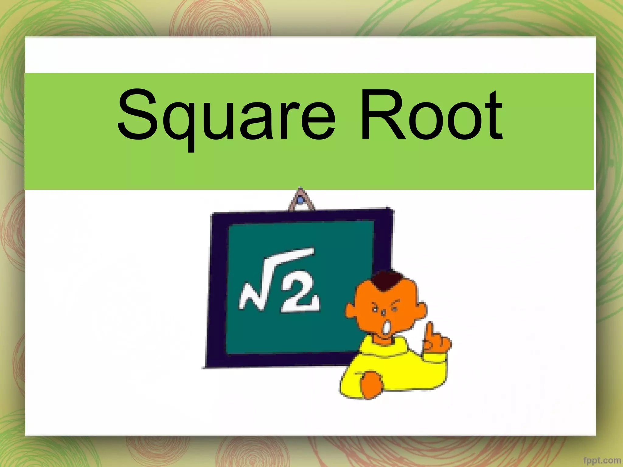 Square root in mathematics | PPT