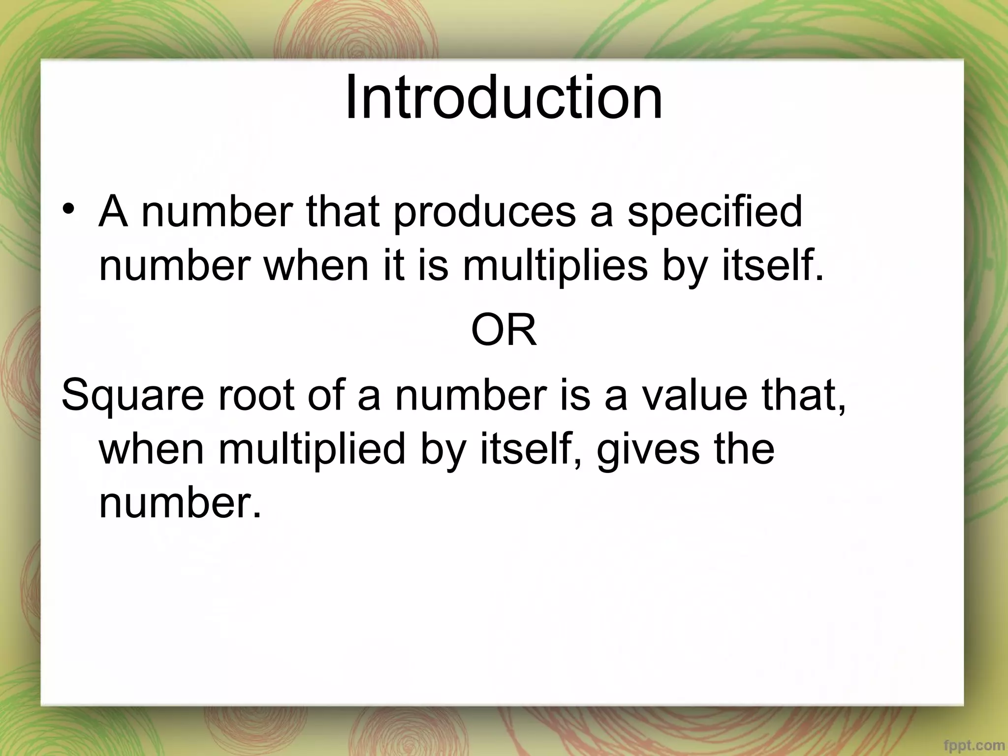 Square root in mathematics | PPT | Science