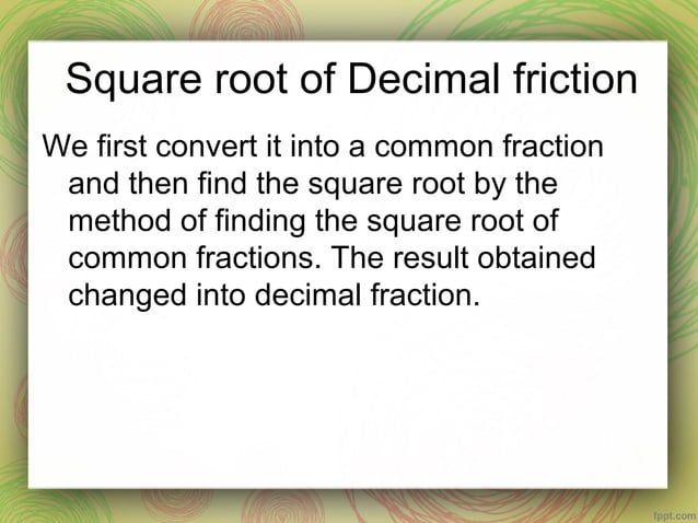 Square root in mathematics | PPT | Science
