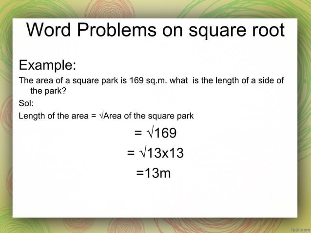 Square root in mathematics | PPT | Science