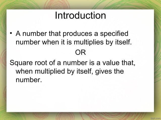 Square root in mathematics | PPT | Science