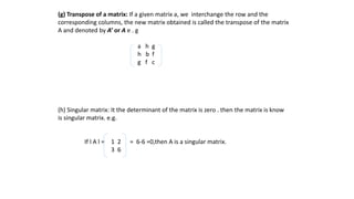 Vector analysis & matrix | PPTX