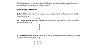 Vector analysis & matrix | PPTX