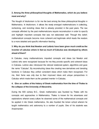 Its all about history of math | PDF