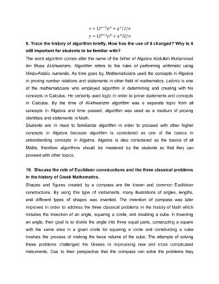 Its all about history of math | PDF