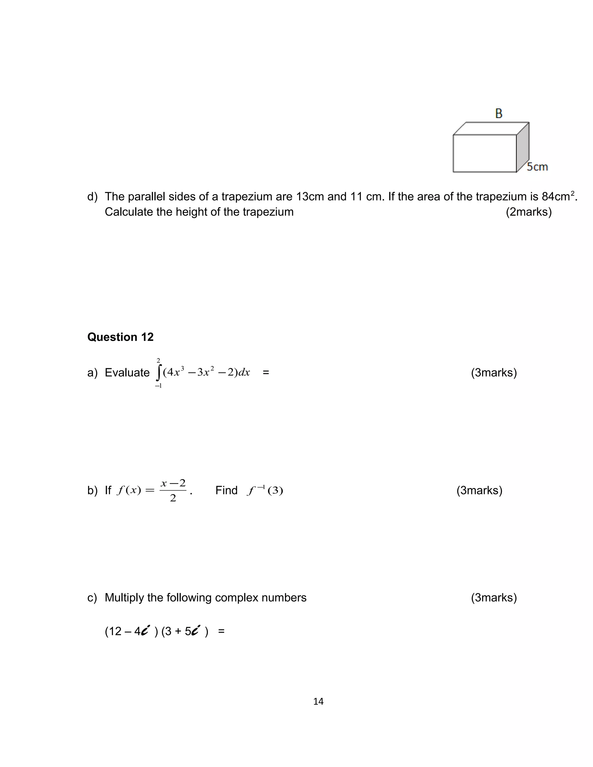 PNEB - MATHEMATICS 2013 | PDF