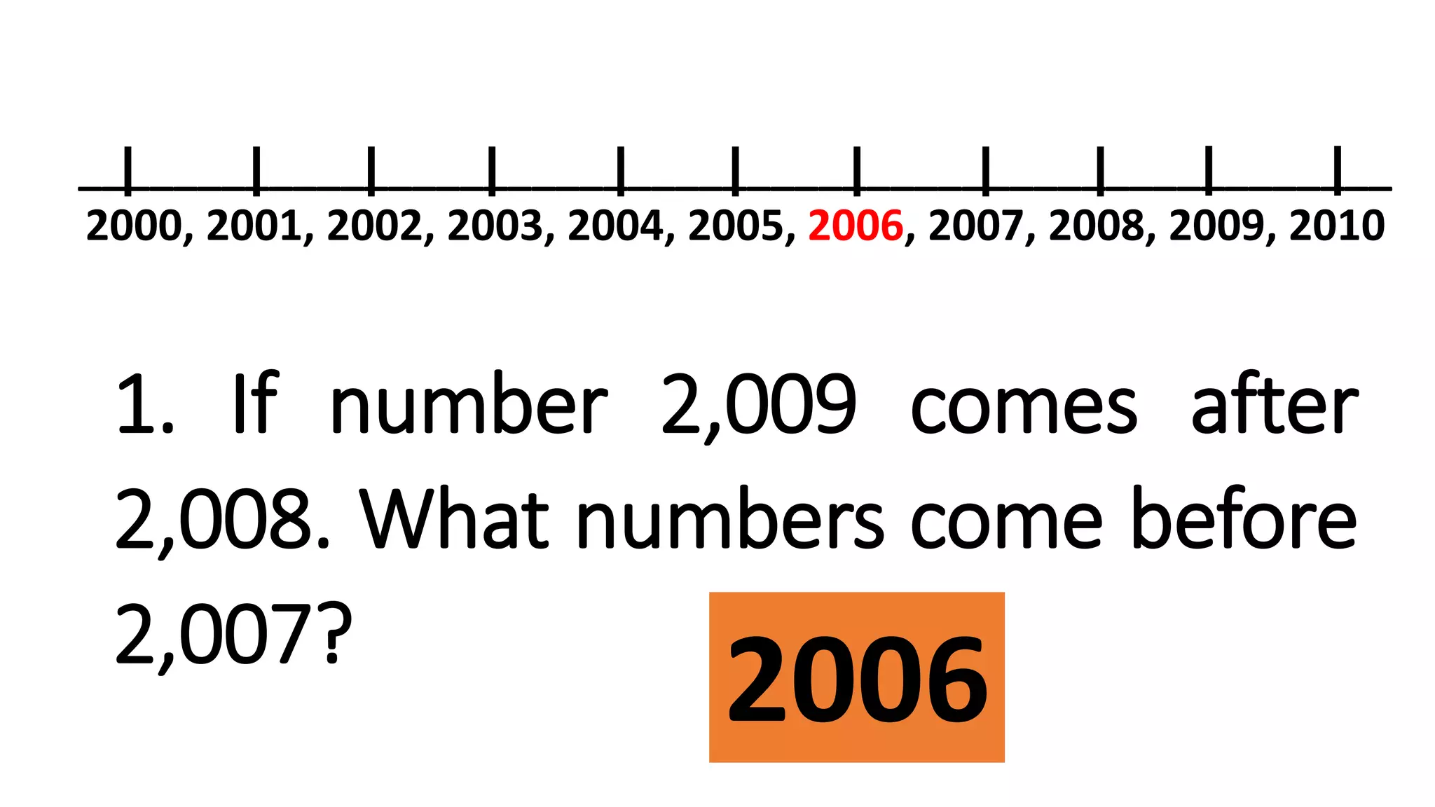 Writing Numbers Before, After and Between | PPTX