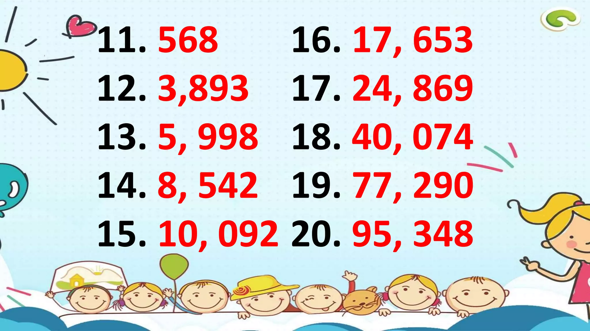 Writing Numbers Before, After and Between | PPTX