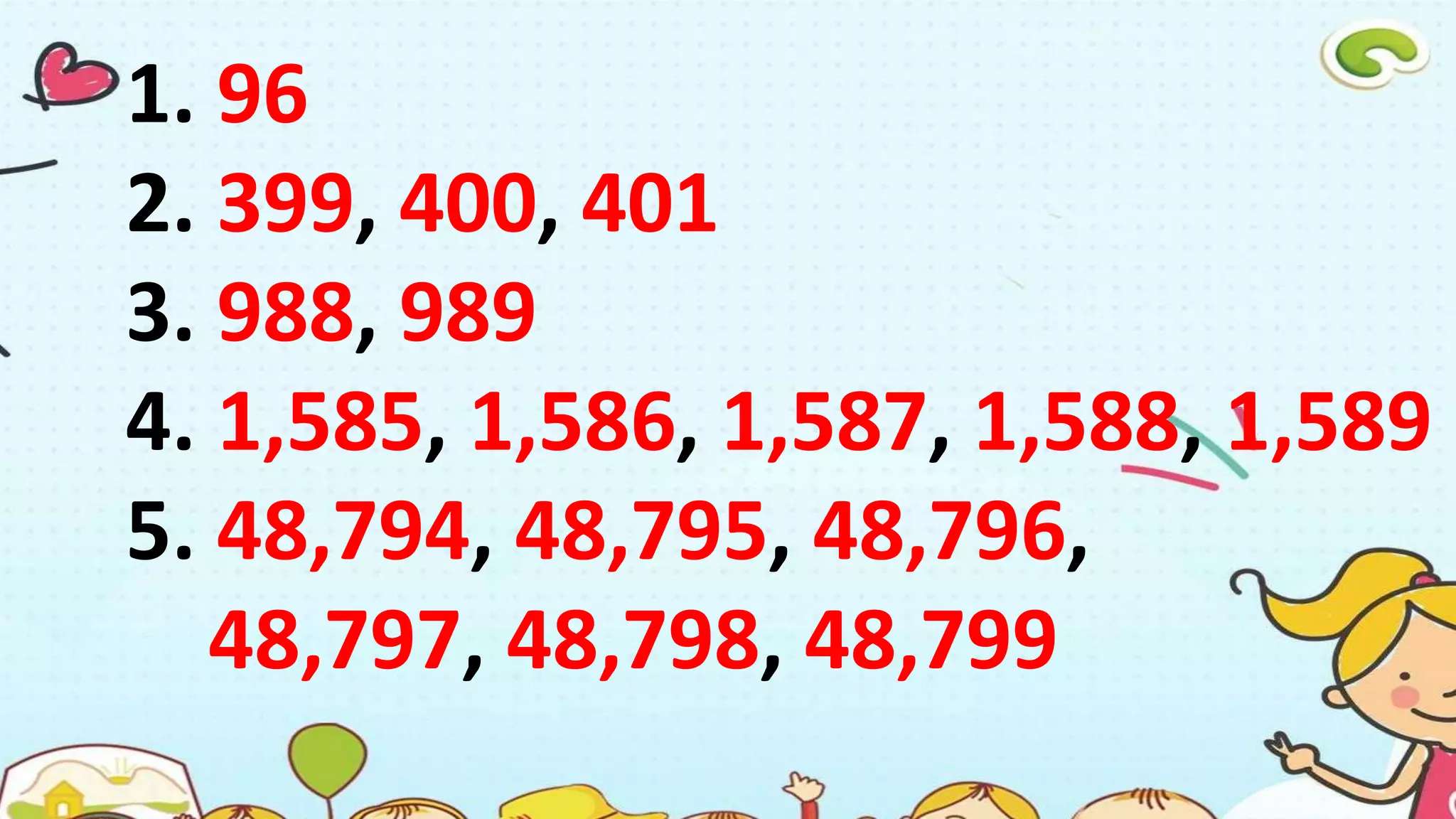 Writing Numbers Before, After and Between | PPTX